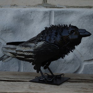 Wrought Iron Sculpture of a Crow - Etsy