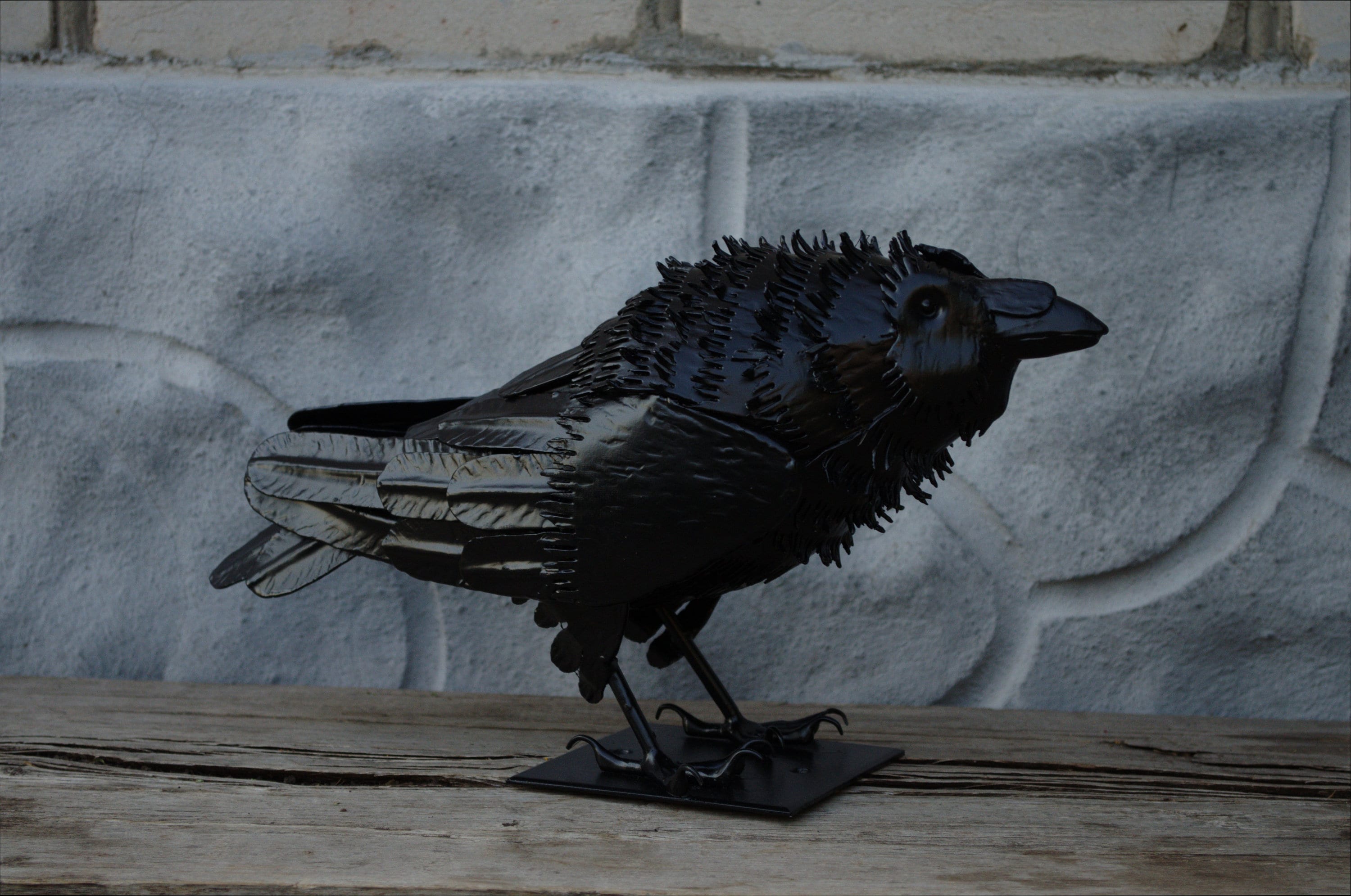 Wrought Iron Sculpture of a Crow - Etsy