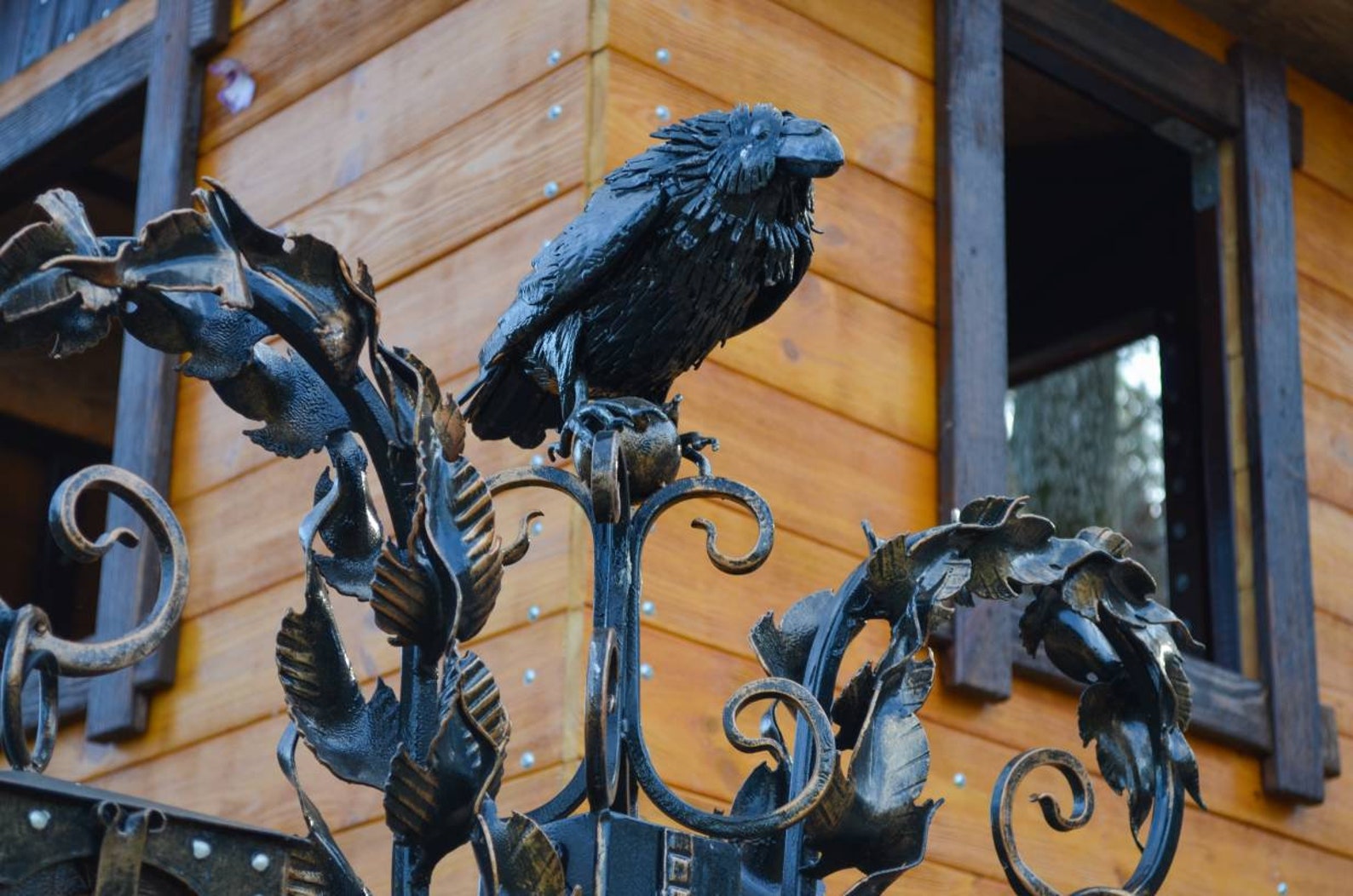 Wrought Iron Crow, Crow Sculpture. - Etsy