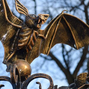 Wrought Bat, Bat Sculpture, Garden Decor, Home Decor, Steel Bat, - Etsy