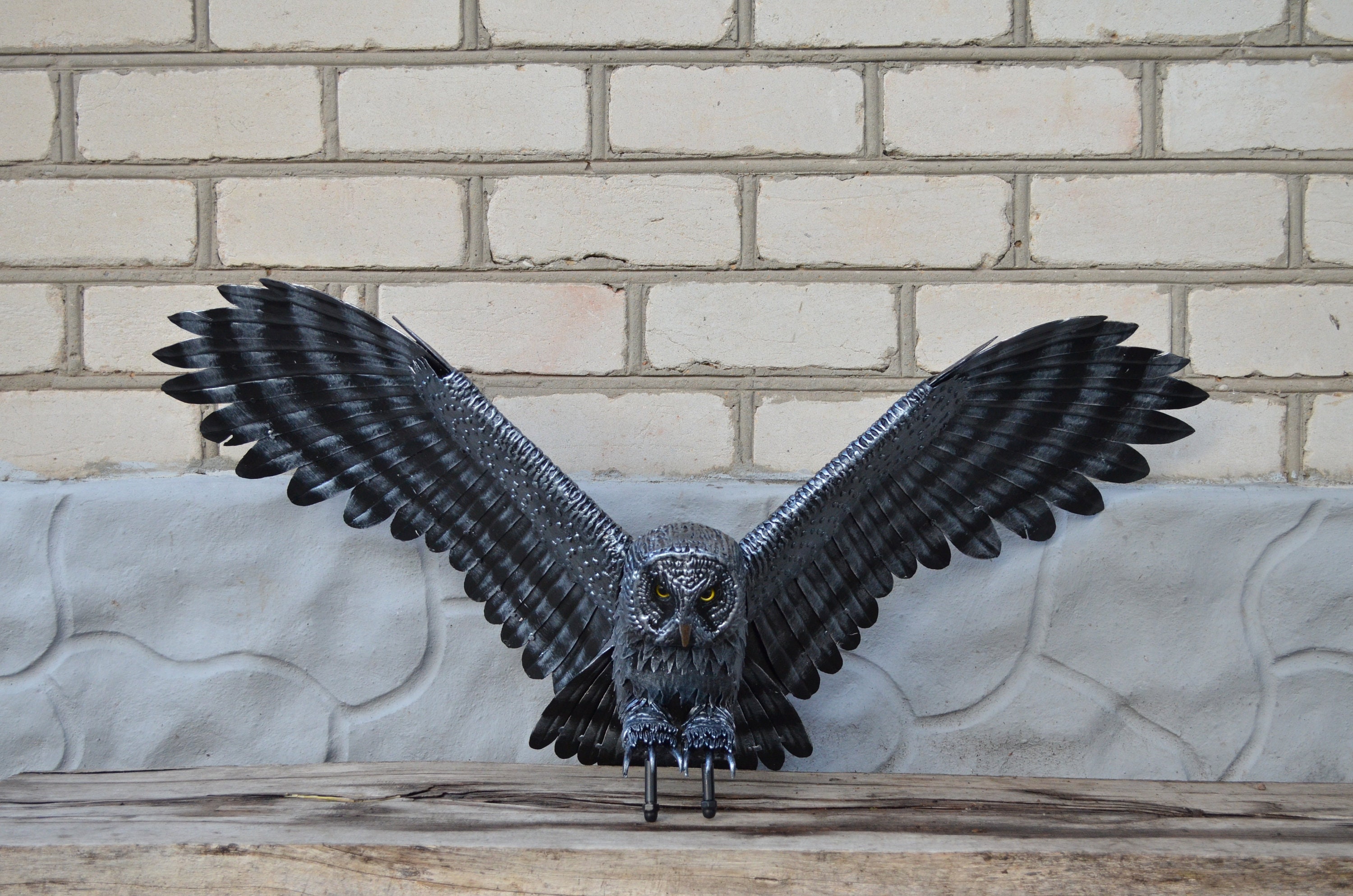 Sculpture of an Owl Wrought Iron Sculpture - Etsy