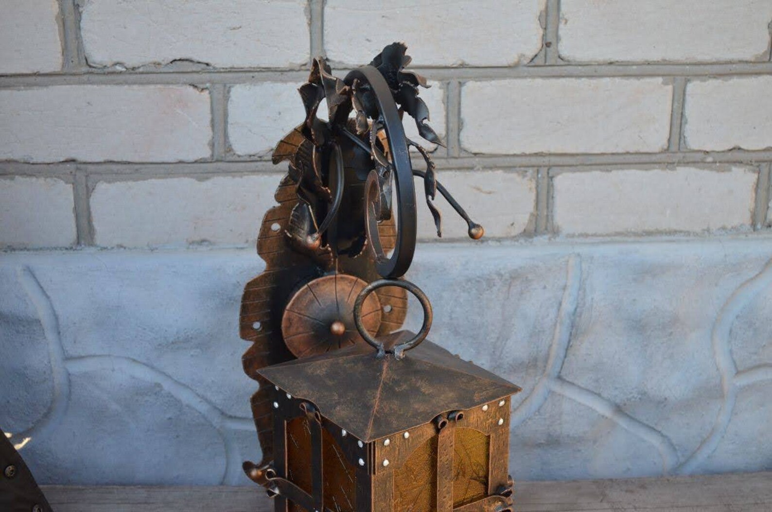 Forged Wall Lantern Hand Forged Lamp Wall Sconce - Etsy