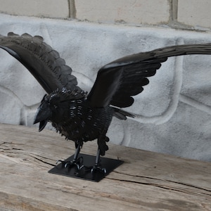Wrought Iron Crow, Wrought Iron Sculpture, Iron Bird. - Etsy