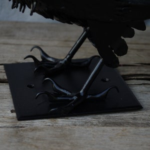 Wrought Iron Sculpture of a Crow - Etsy
