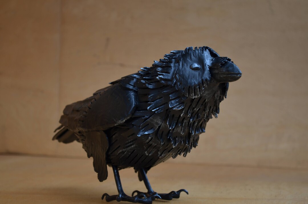 Wrought Iron Crow - , Crow Sculpture. - Etsy