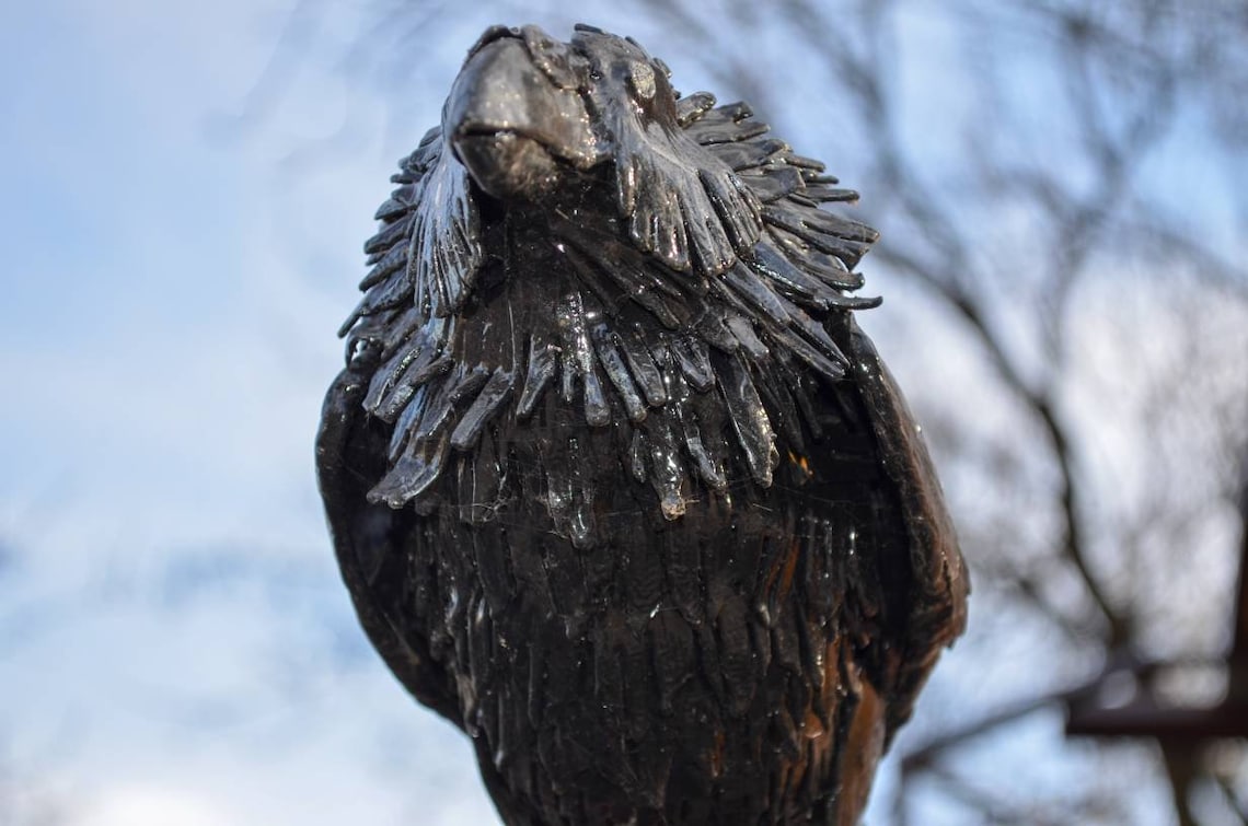 Wrought Iron Crow Crow Sculpture. | Etsy
