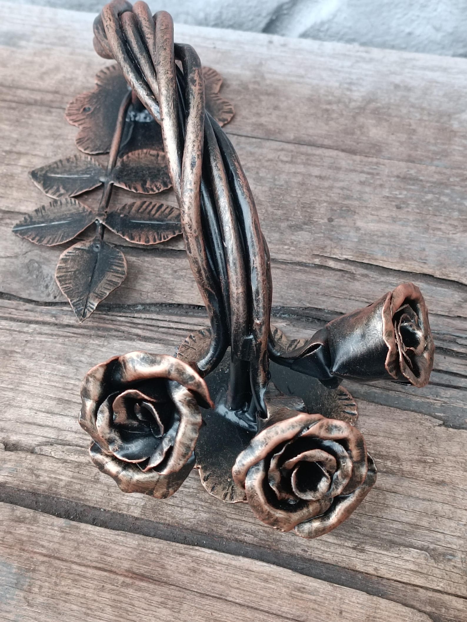 Forged Rose Door Handle - Etsy