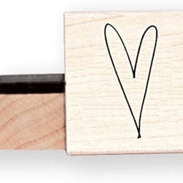 Heart Rubber Stamp - Etsy UK