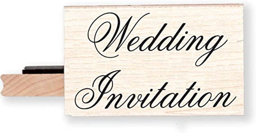 Wedding Invitation Rubber Stamp BR026K - Etsy