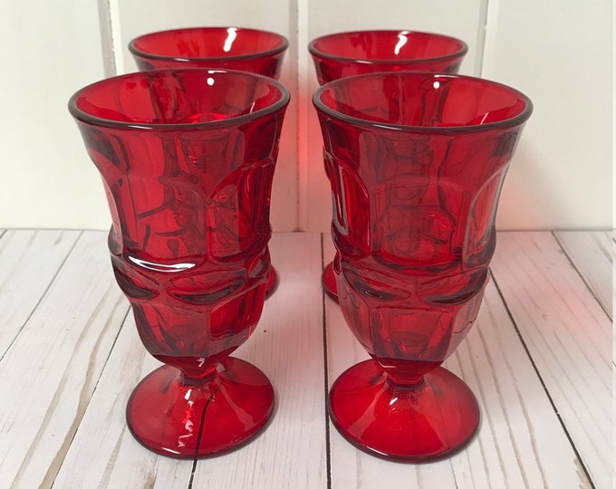 Vintage Fostoria, Argus Ruby, Fostoria Iced Tea Goblet, Ruby Red ...