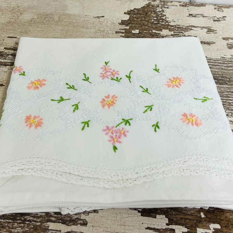 Embroidered Pillowcases - Etsy
