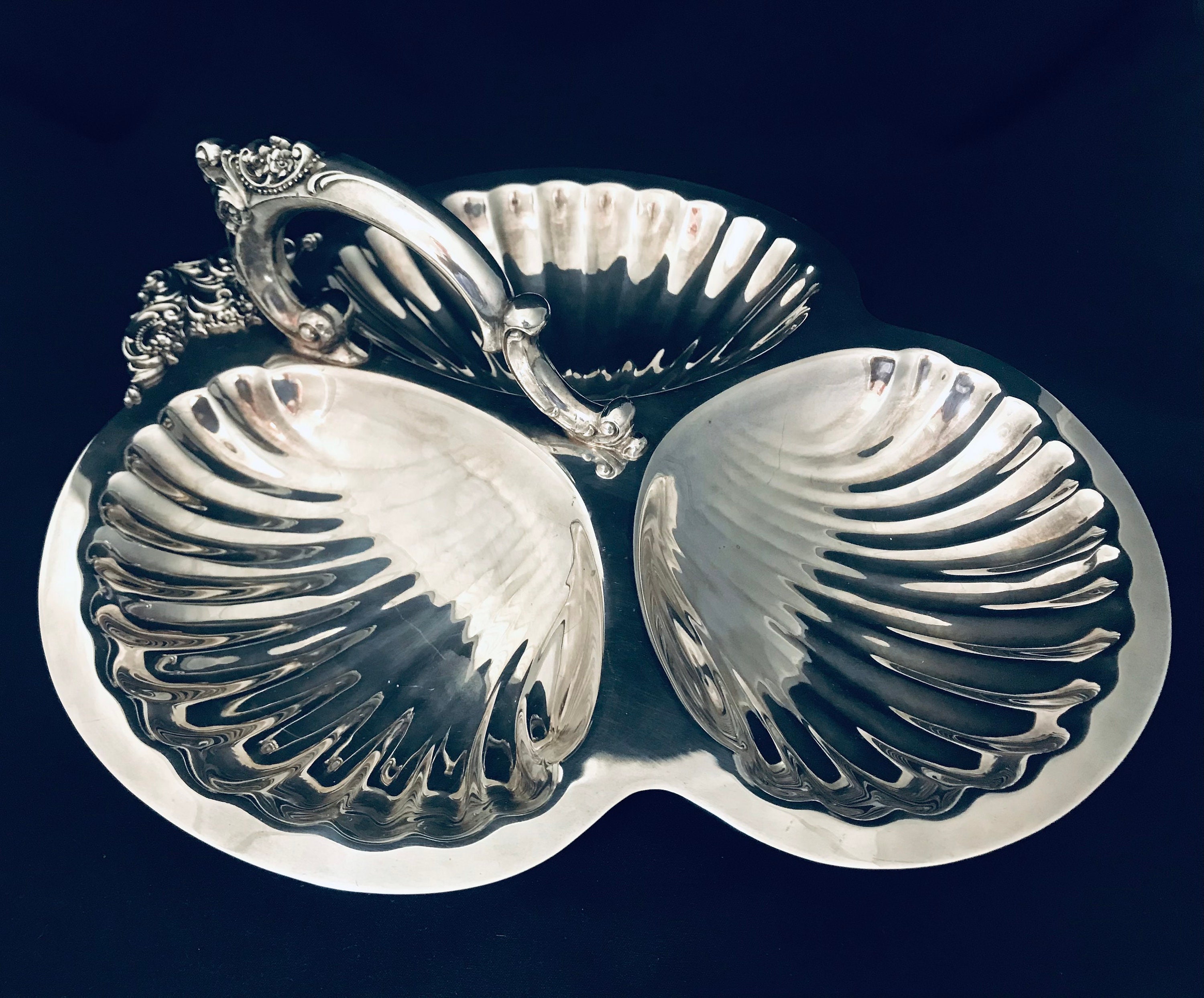 Vintage Wallace Silver Baroque by Wallace 220 Triple Clam - Etsy UK
