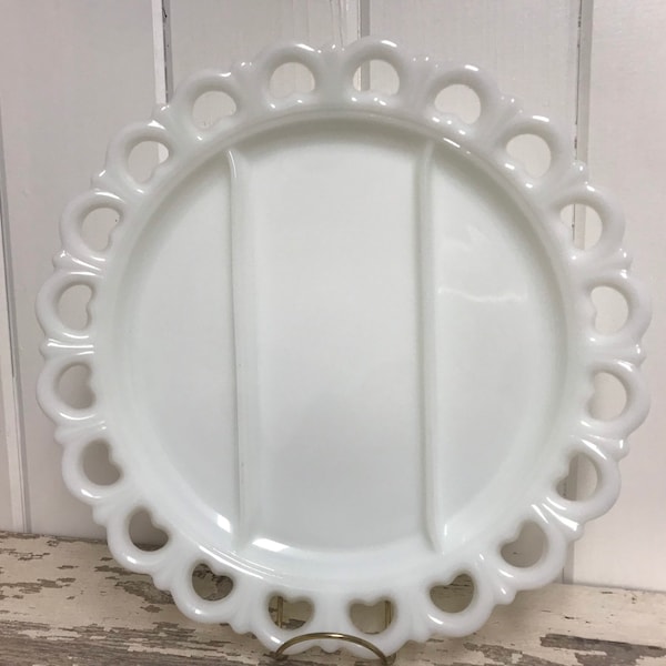 Anchor Hocking Milk Glass Plate - Etsy