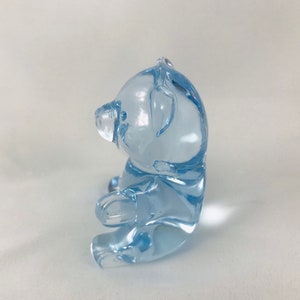 Vintage Oneida Crystal Teddy Bear Paperweight: Light Blue Figurine - Etsy