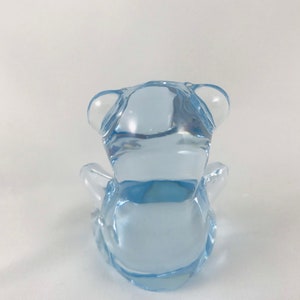Vintage Oneida Crystal Teddy Bear Paperweight: Light Blue Figurine - Etsy