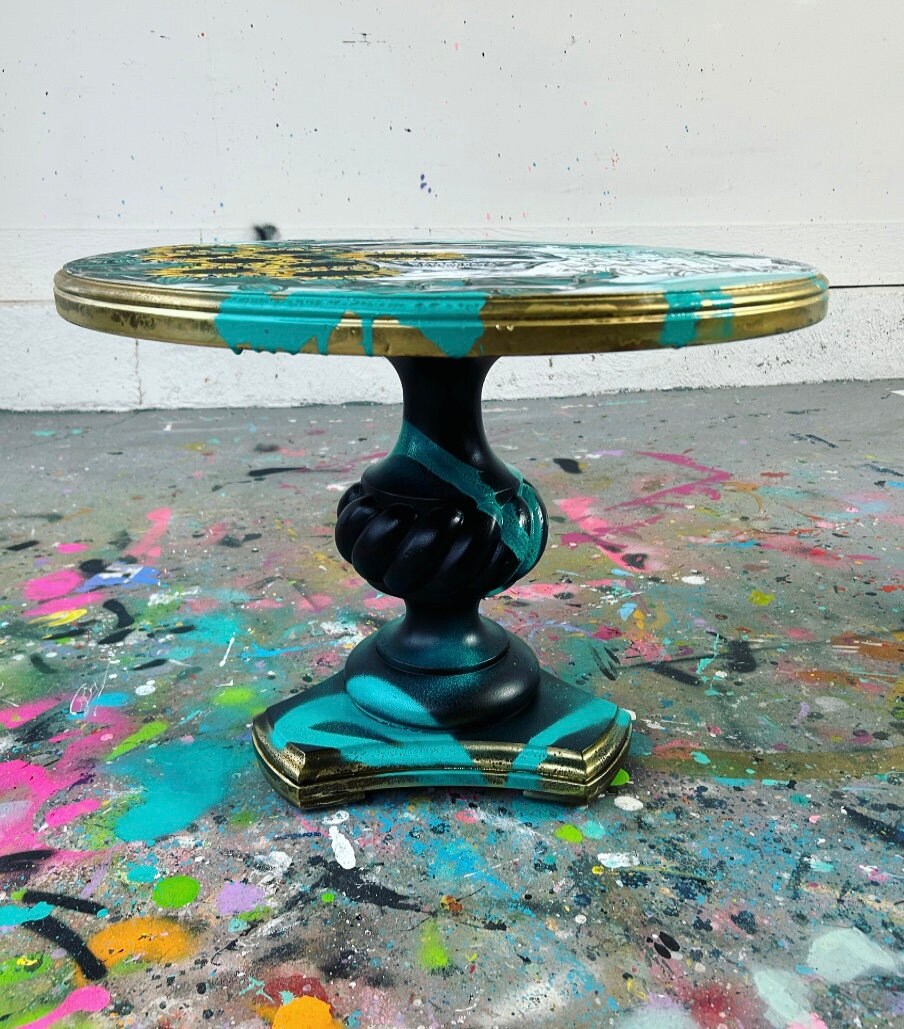 Table, Side Table, End Table, Nightstand, Furniture, Graffiti, Art ...