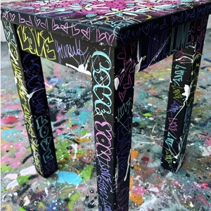 Table, Side Table, End Table, Nightstand, Furniture, Graffiti, Art ...