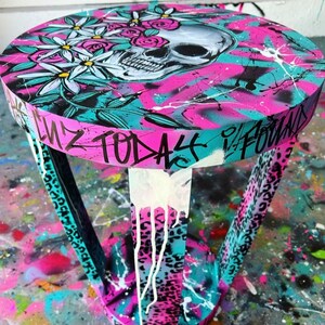 Table, Side Table, End Table, Nightstand, Furniture, Graffiti, Art ...