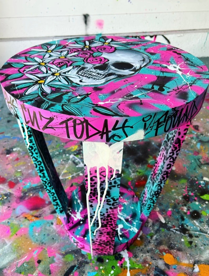 Table, Side Table, End Table, Nightstand, Furniture, Graffiti, Art ...