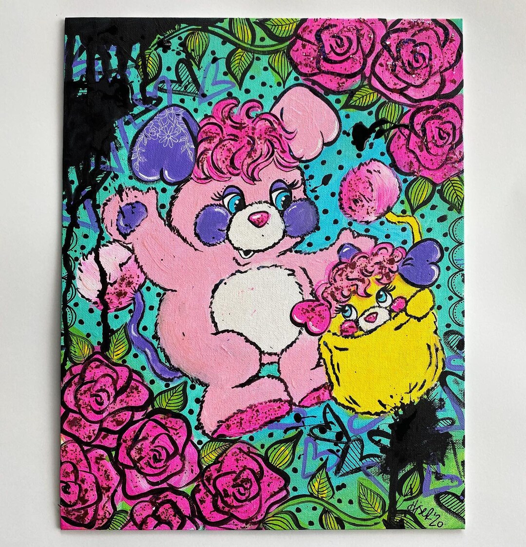 Popples, Wall Art, Canvas, Painting, Kid Art, Kids Room Decor, Playroom ...