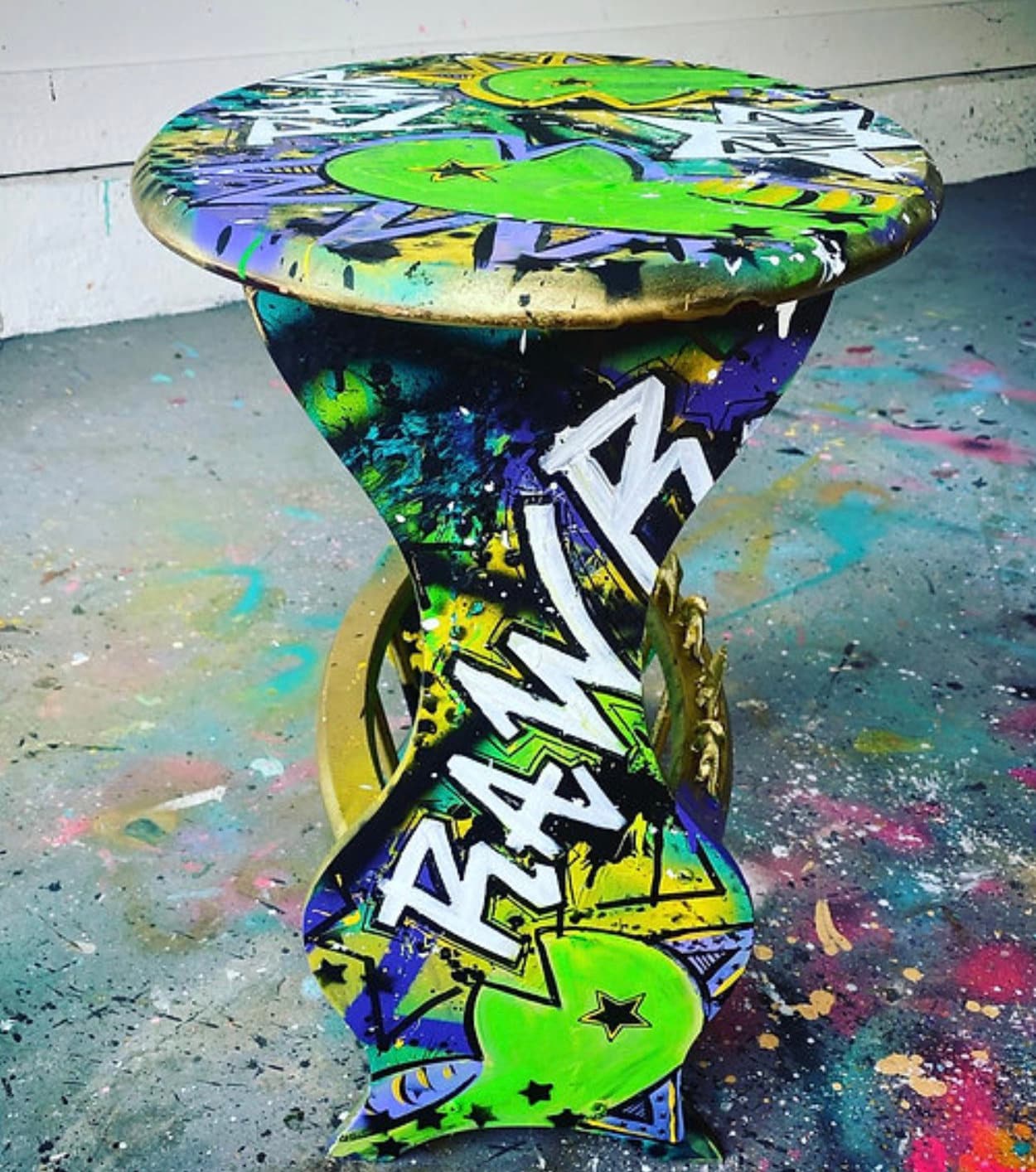 Table, Side Table, End Table, Nightstand, Furniture, Graffiti, Art ...