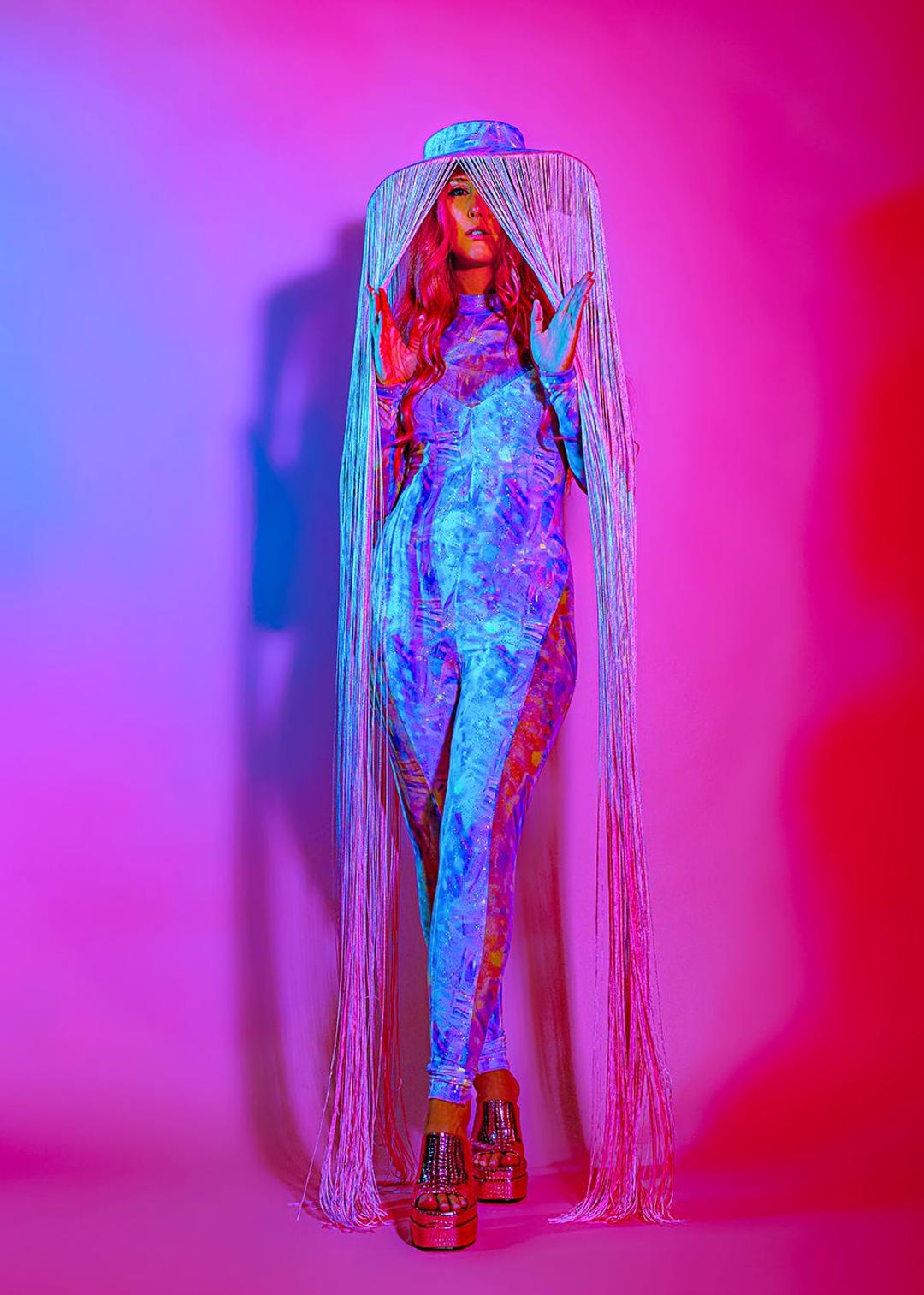 Iridescent Sparkly Sheer Mesh and Lycra Catsuit - 2 Colours - Etsy
