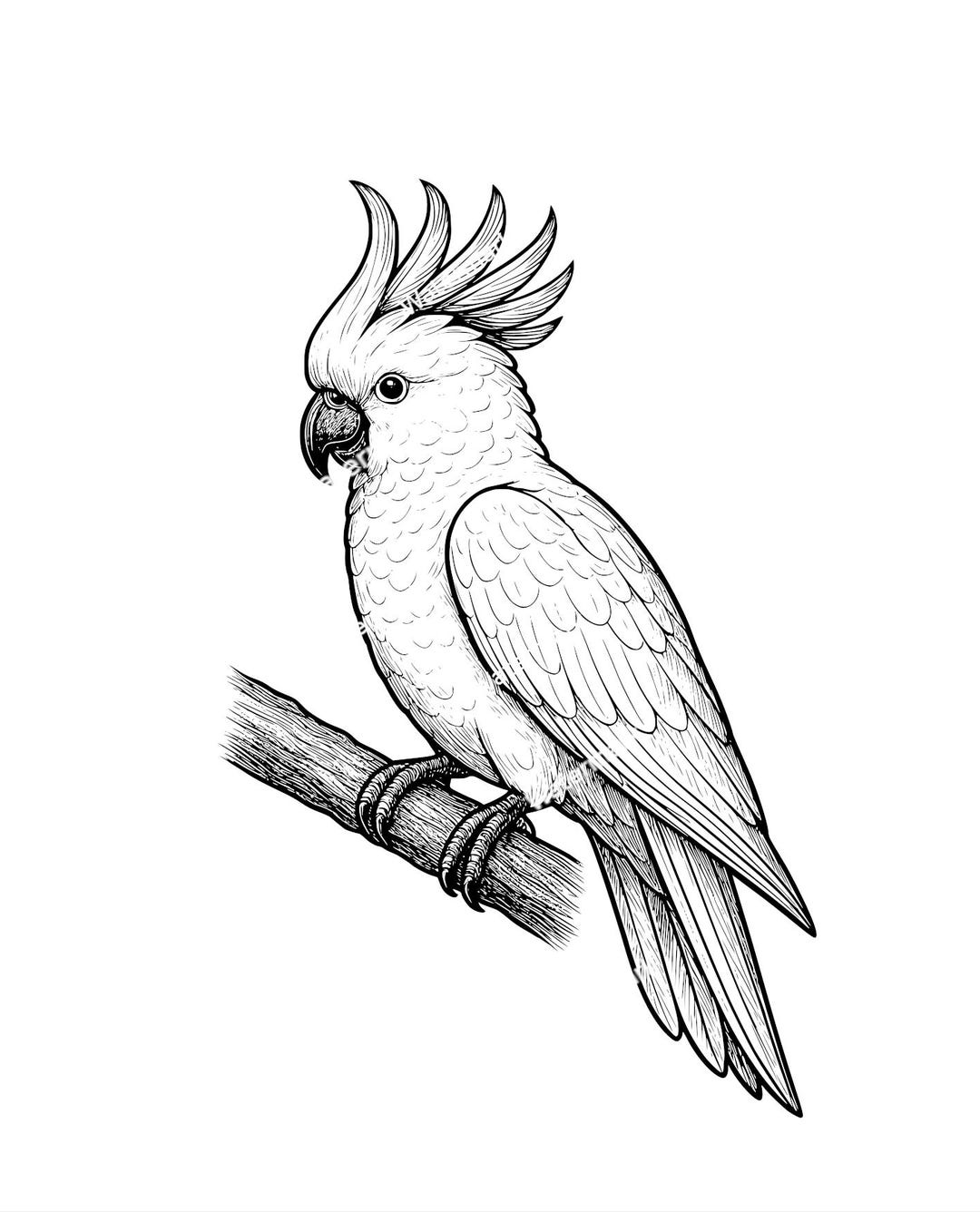 Parrot Cockatoo PNG, SVG, DXF Files. Parrotcockatoo for Cricut. Vector ...