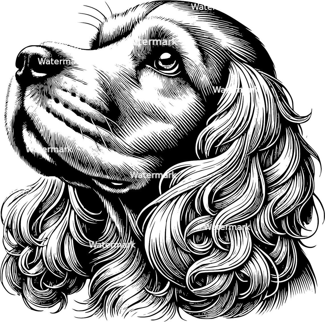 Cocker Spaniel Head Head PNG, SVG, DXF Files. Vector Graphic Files ...