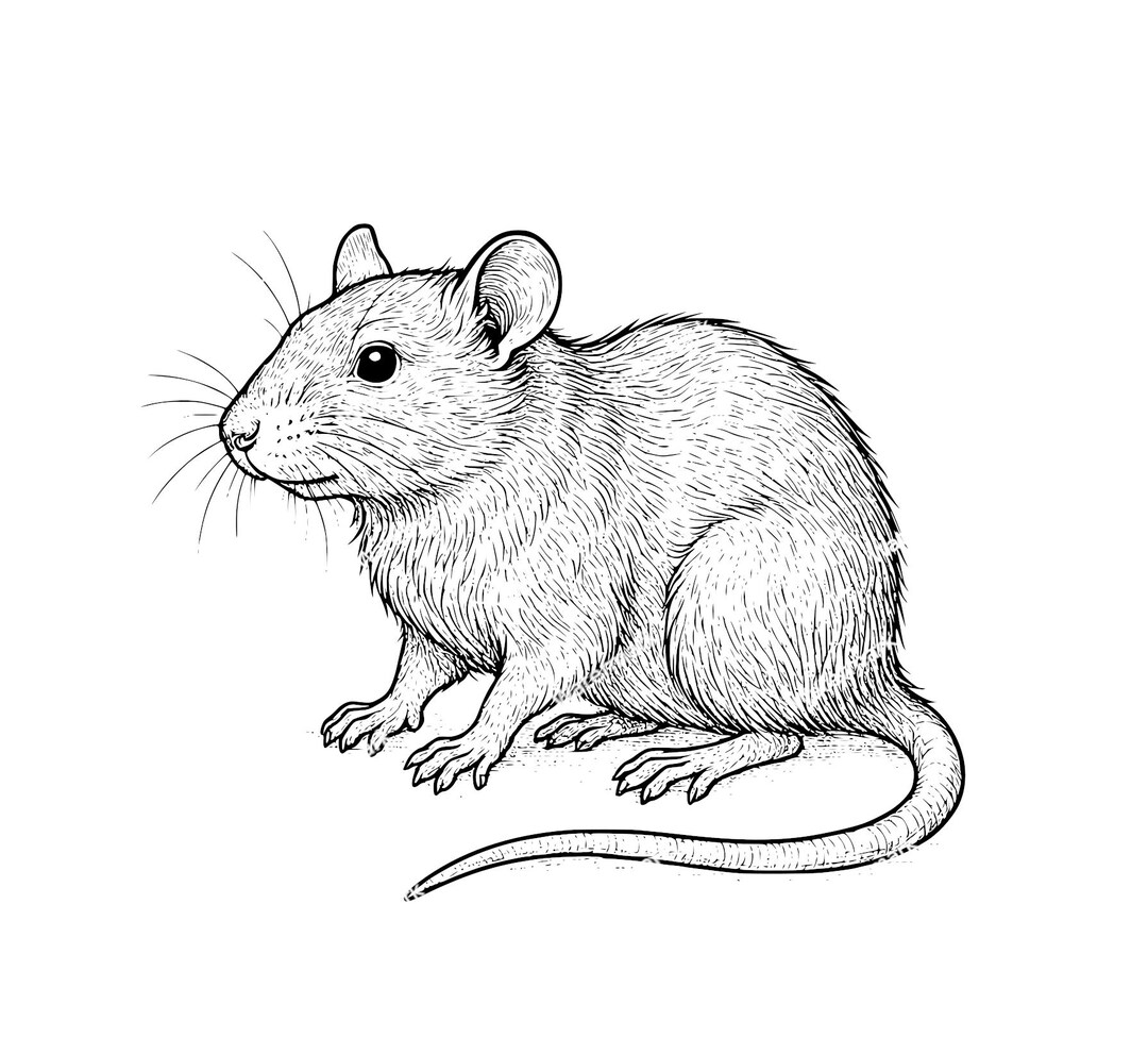 Rat PNG, SVG, DXF, Clipart, for Print, for Laser Engraving, Silhouette ...