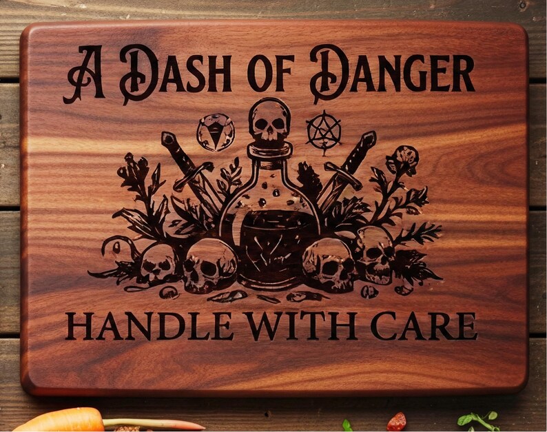 Funny Kitchen Cutting Board Laser Engraving Designs – Gothic, BBQ ...