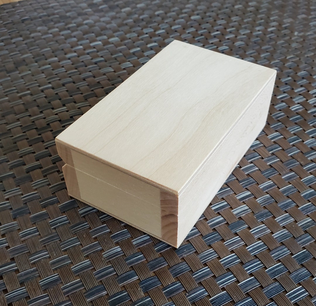 Unfinished Wooden Box, Unpainted Wooden Box, Wooden Storage Box, Wooden ...