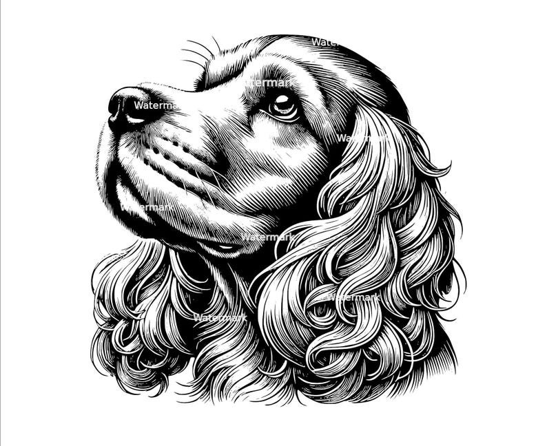 Cocker Spaniel Head Head PNG, SVG, DXF Files. Vector Graphic Files ...