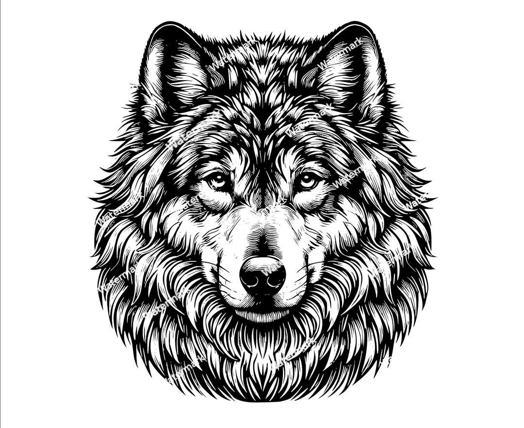 Wolf Head PNG, SVG, DXF Files. Wolf Head Files for Laser Engraving ...
