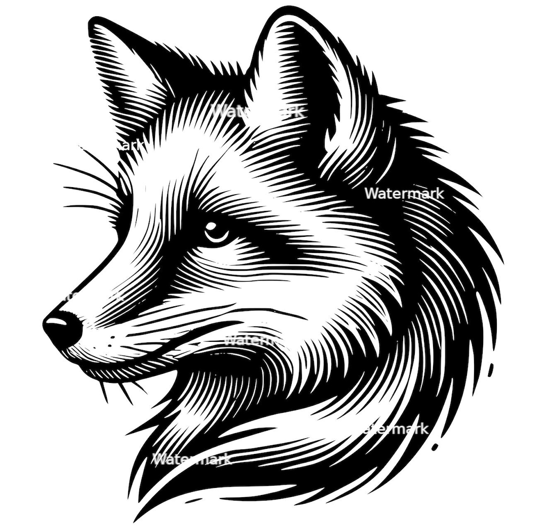 Fox Head PNG, SVG, DXF Files. Fox Head Files for Laser Engraving ...