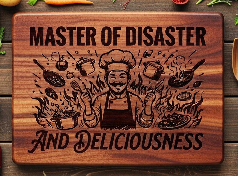 Funny Kitchen Cutting Board Laser Engraving Designs – Gothic, BBQ ...
