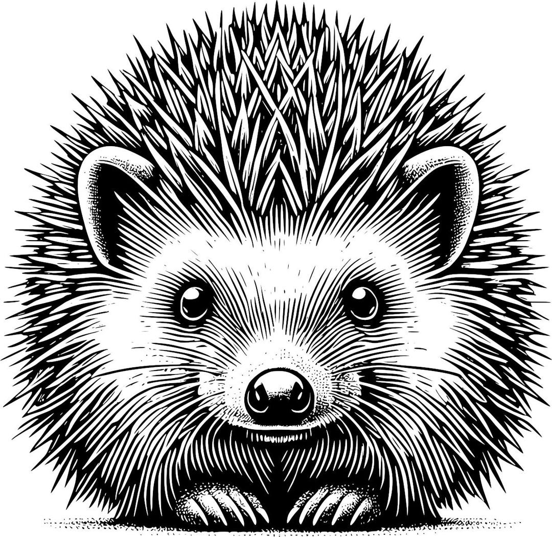 Hedgehog PNG, SVG, DXF Files. Hedgehog Vector. Hedgehog Laser Engraving ...