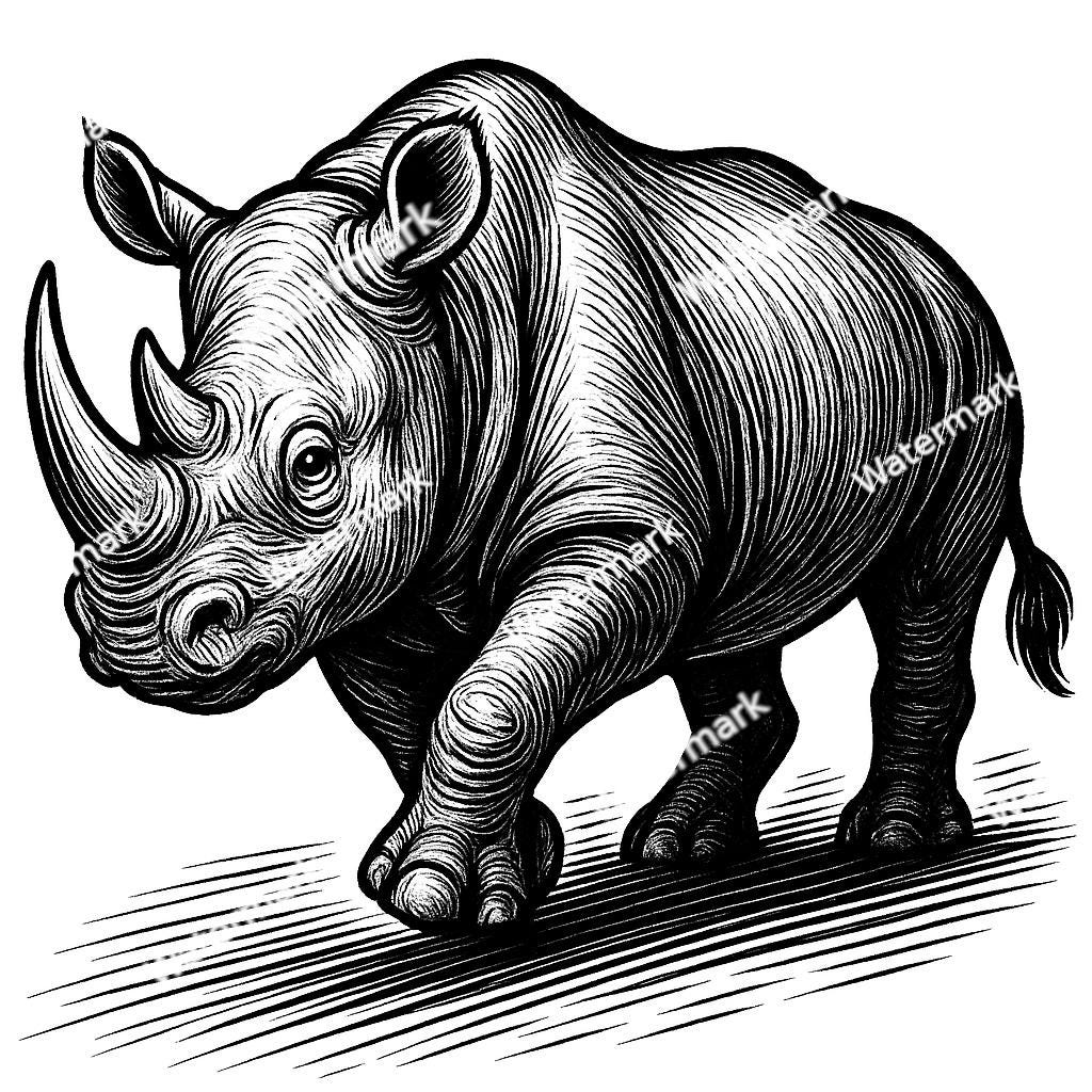 Rhino, Rhinoceros PNG, SVG, DXF Files. Vector Graphic Files. Clip Art ...