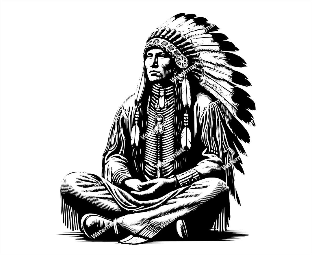 American Indigenous Indian PNG, SVG, DXF, American Indigenous Clipart ...