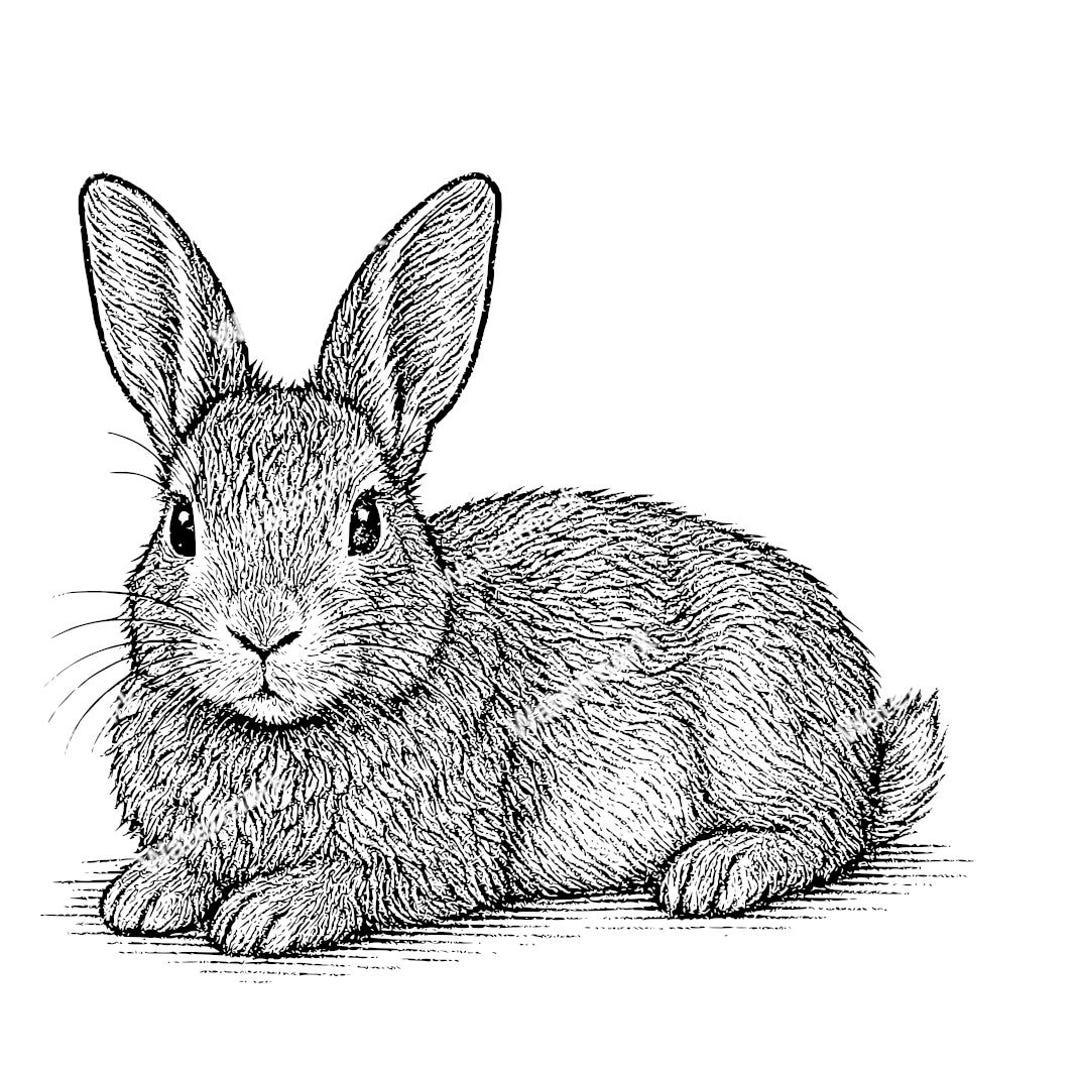 Rabbit Laying Rabbit, Bunny Clipart, Bunny Silhouette, Easter Bunny PNG ...