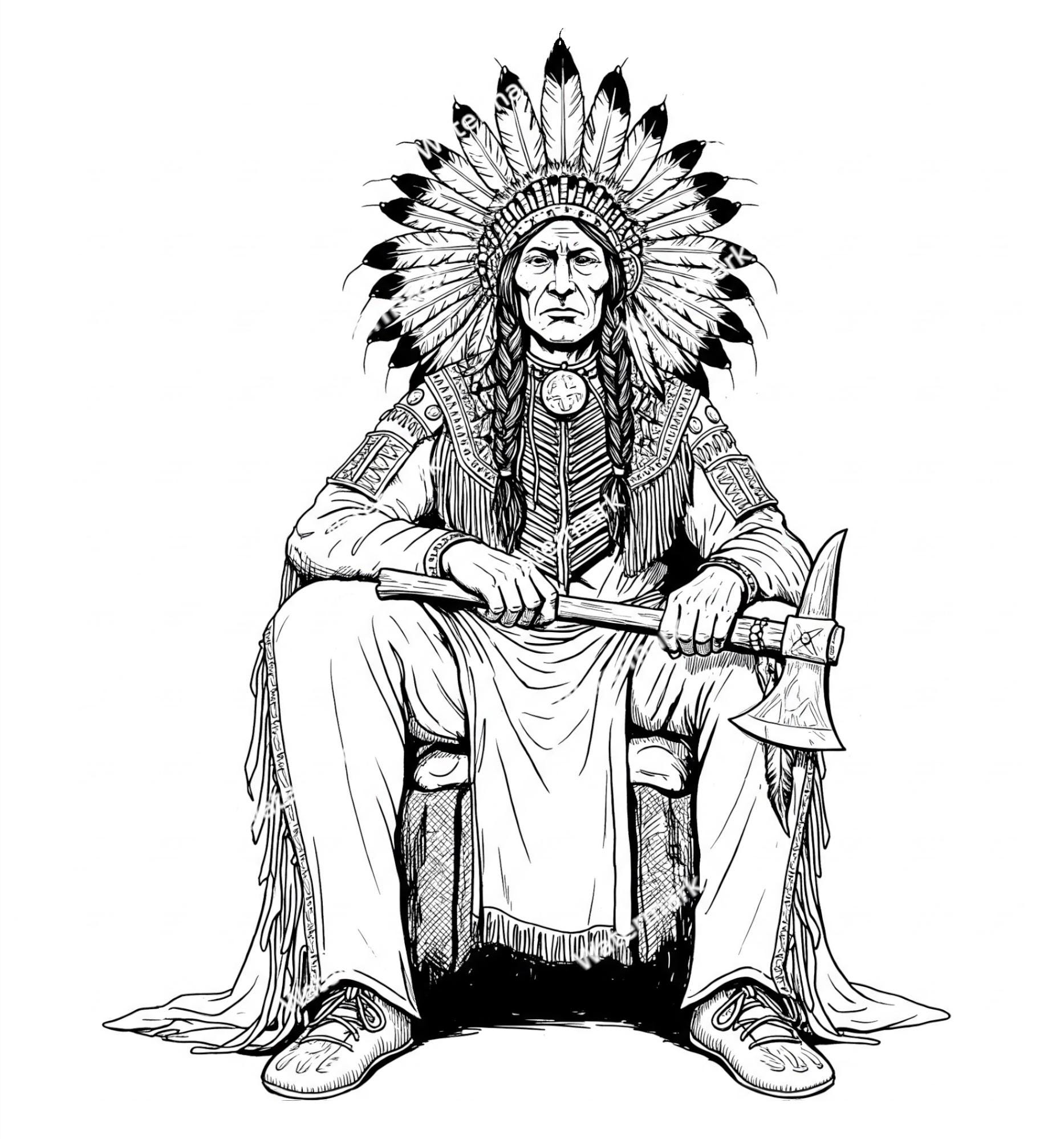 American Indigenous Indian PNG, SVG, DXF, American Indigenous Clipart ...
