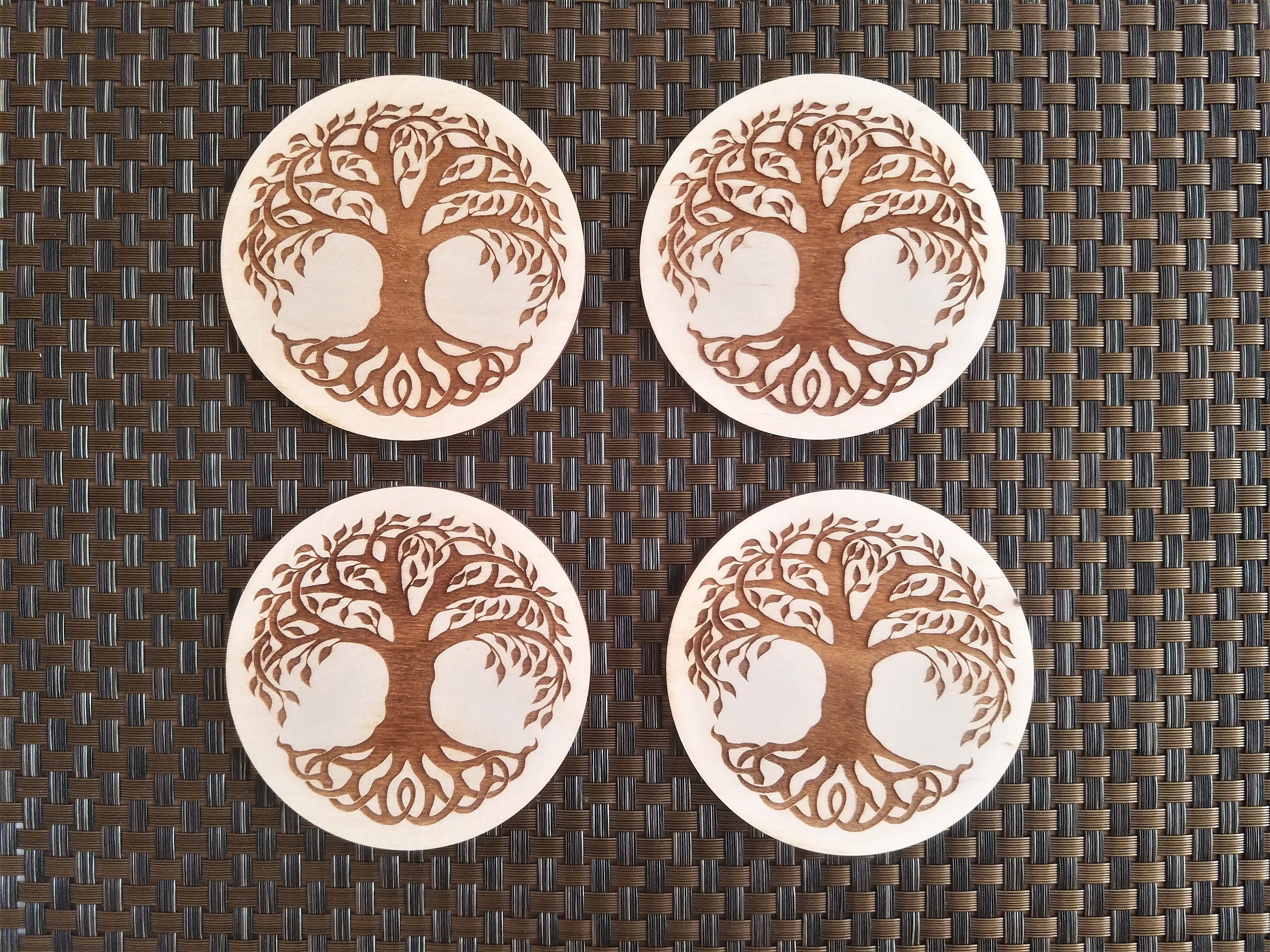 Tree of Life Coasters, Set of 4, Unique Gift, Christmas Gift, Birthday ...
