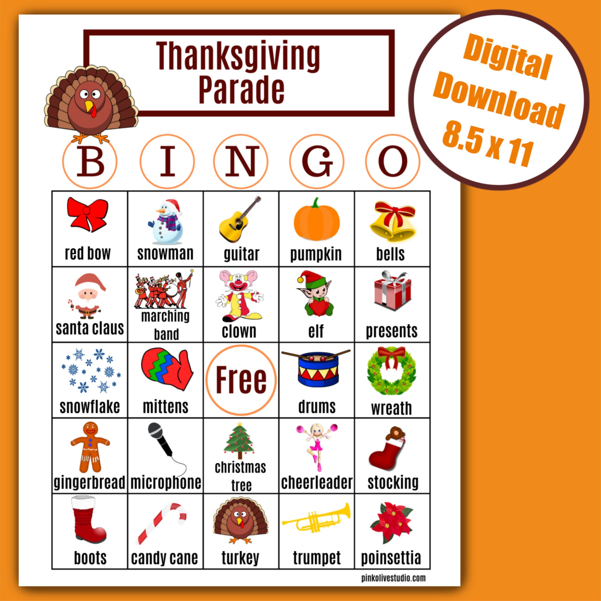 Thanksgiving Day Parade Bingo, Thanksgiving Games, Thanksgiving Fun - Etsy