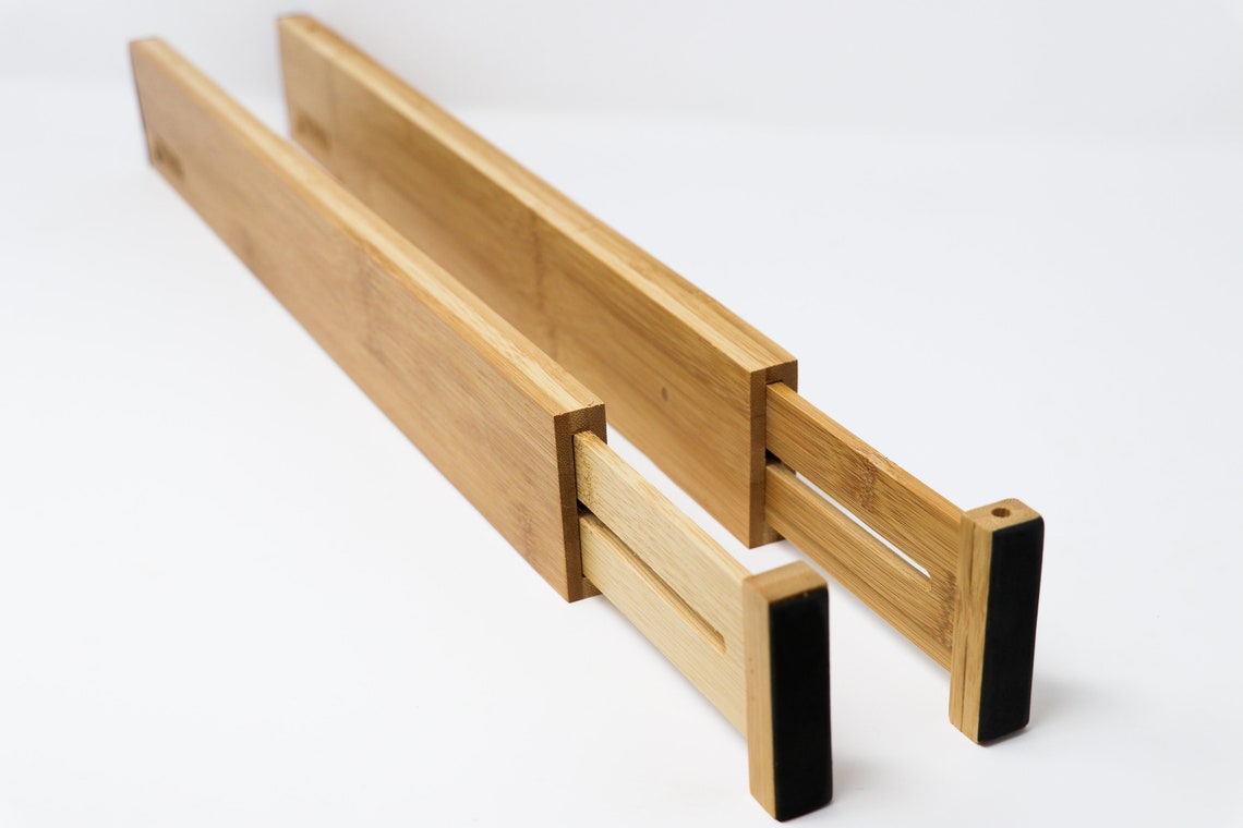 Bamboo Adjustable Stackable Drawer Dividers Organizers - Etsy