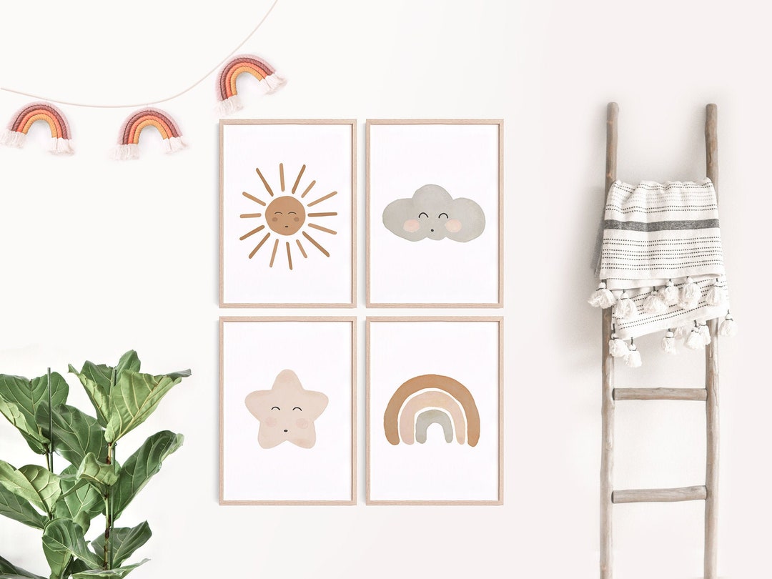 Rainbow Nursery Decor Nursery Art Baby Girl Nursery Decor Nursery Wall ...