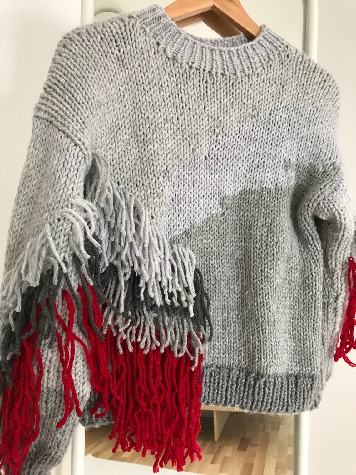 Cable Knit Color Block Sweater | Etsy