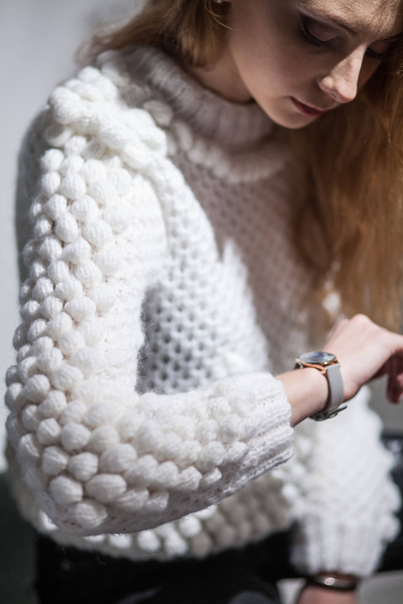 White cable knit sweater chunky knitted pullover bride | Etsy