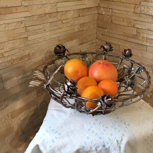 Forged Fruit Bowl, Metal Fruit Plate, Veggie Tray, Vegetable Tray ...