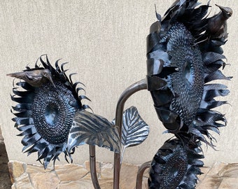 Metal Sunflower Yard Art - Etsy
