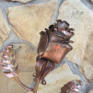 Wrought Iron Rose, Hand Made Rose, Metal Rose, Steel Rose, Iron Rose ...