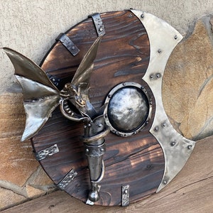 Wall Sconce, Dragon, Castle Decor, Medieval Lantern, Shield, Candle ...